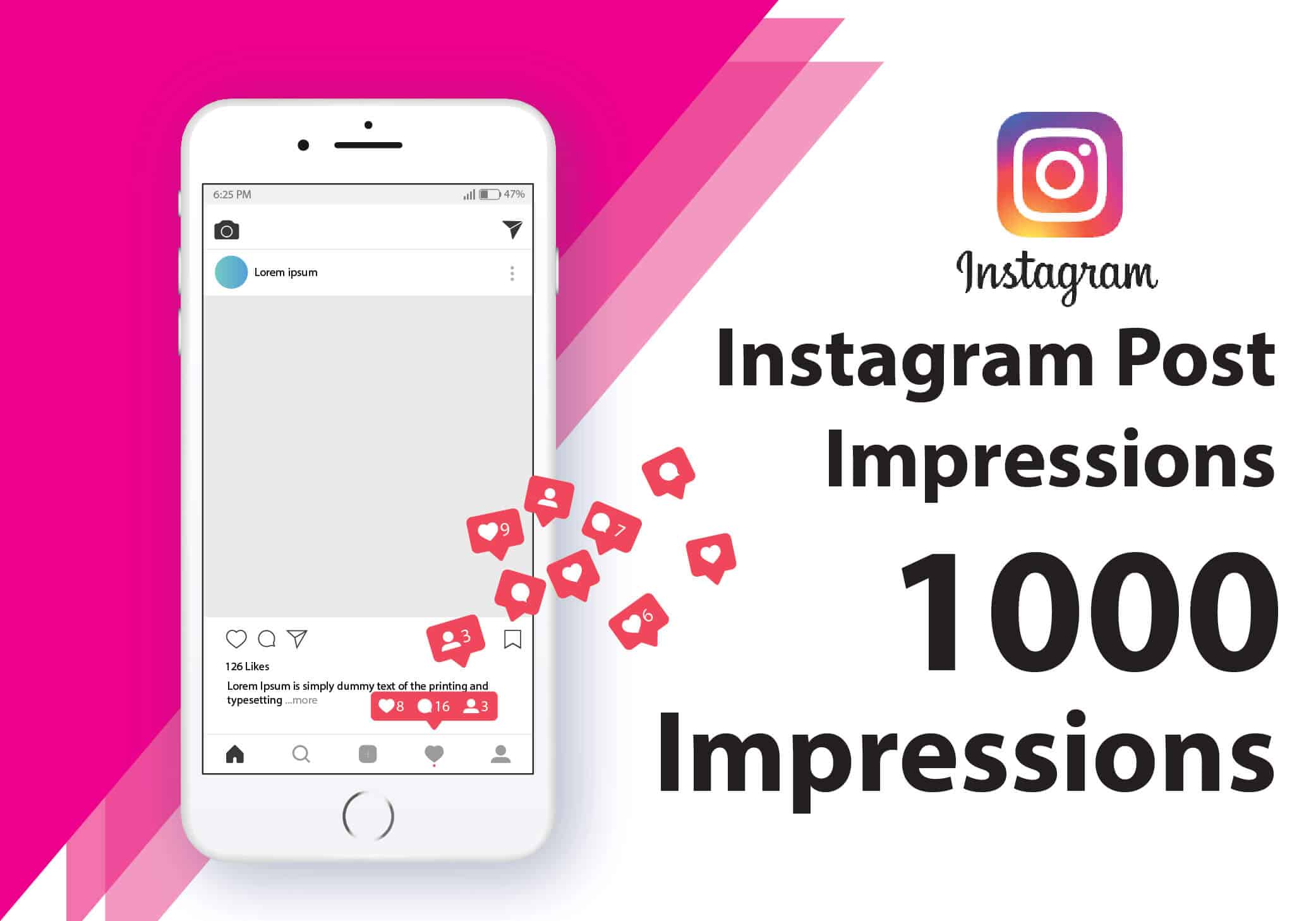 1000 Instagram post impressions | YTVIEWS.IN