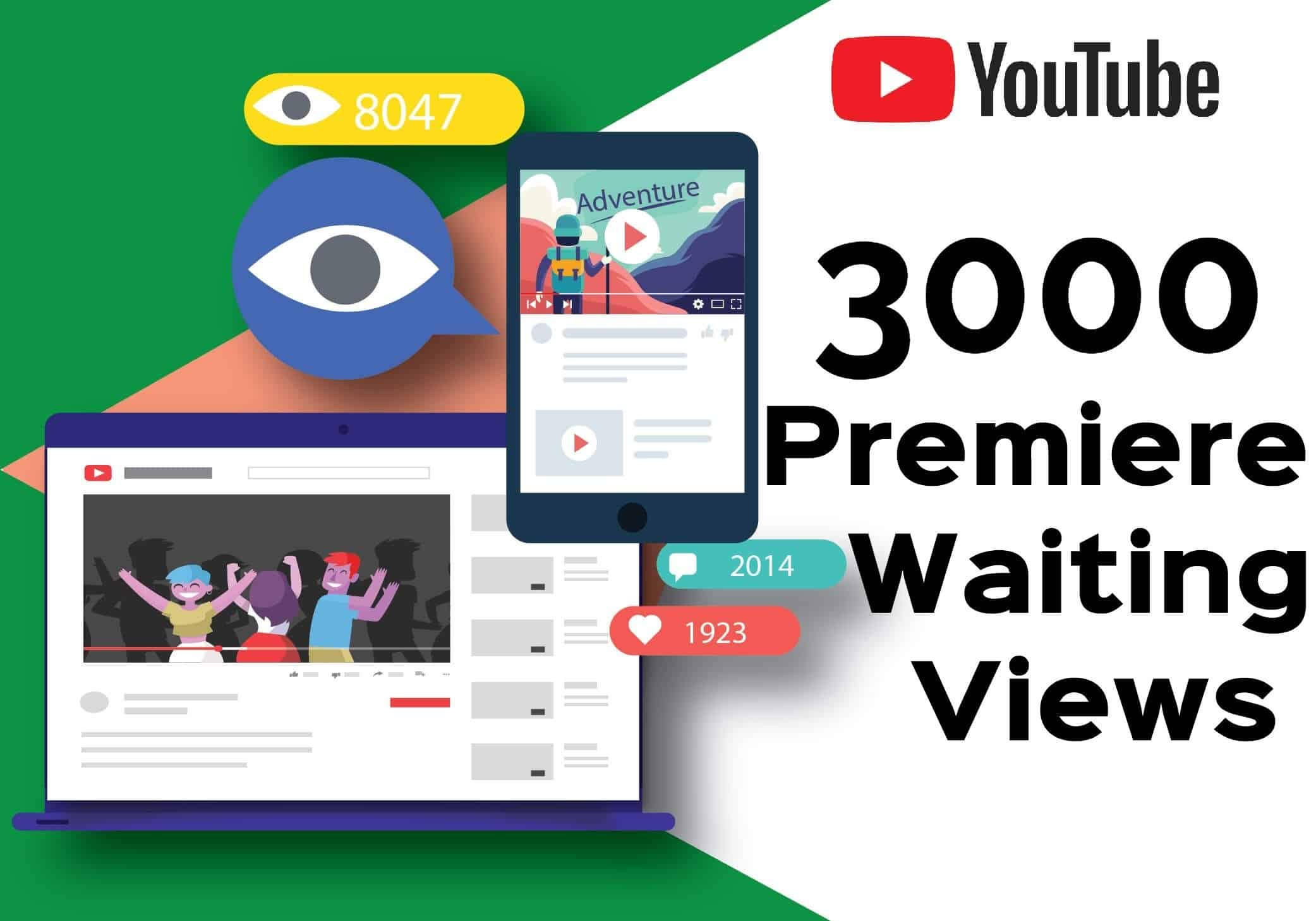3000 Youtube Live stream views | YTVIEWS.IN