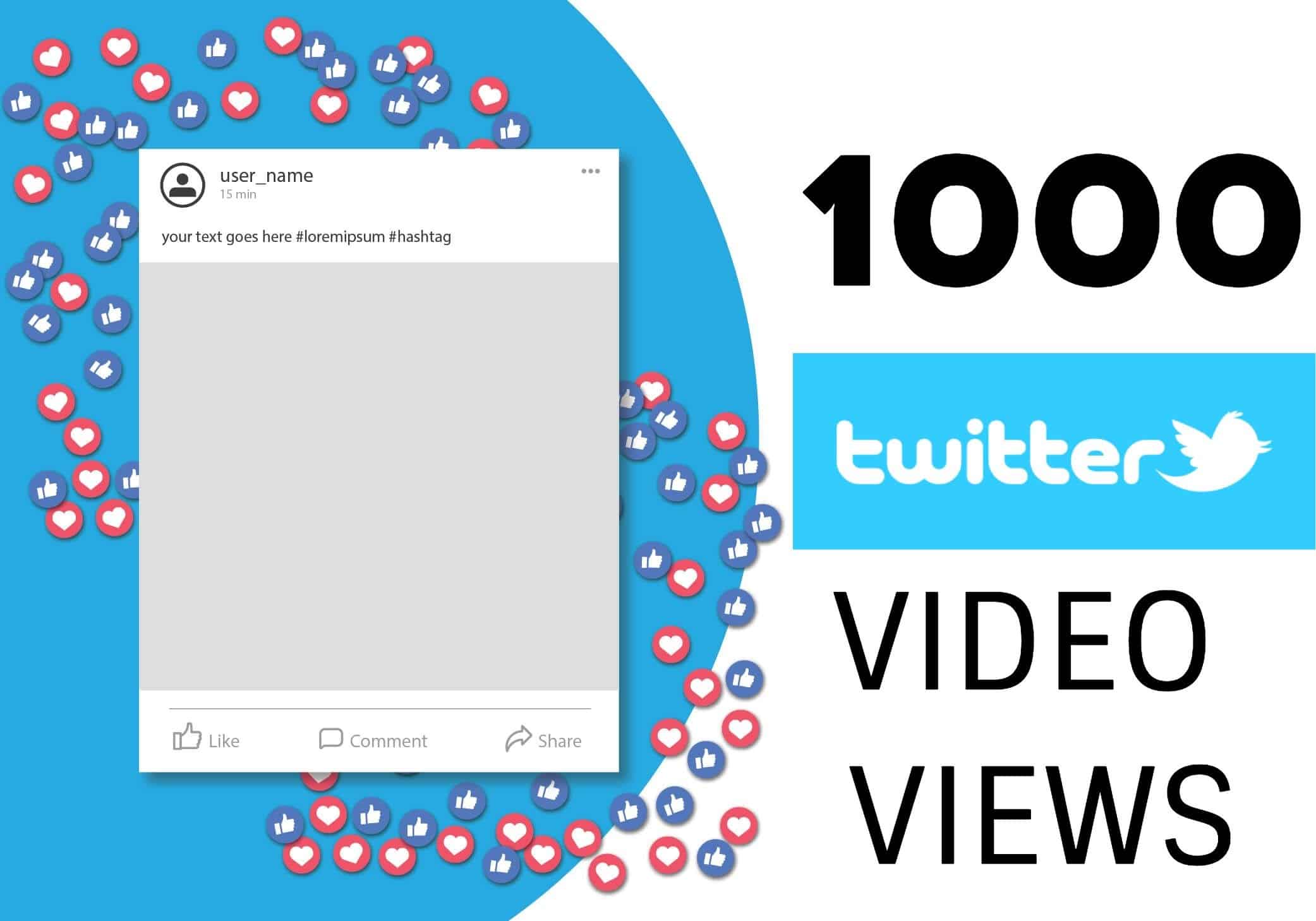 1000 Twitter video views Campaign | YTVIEWS.IN