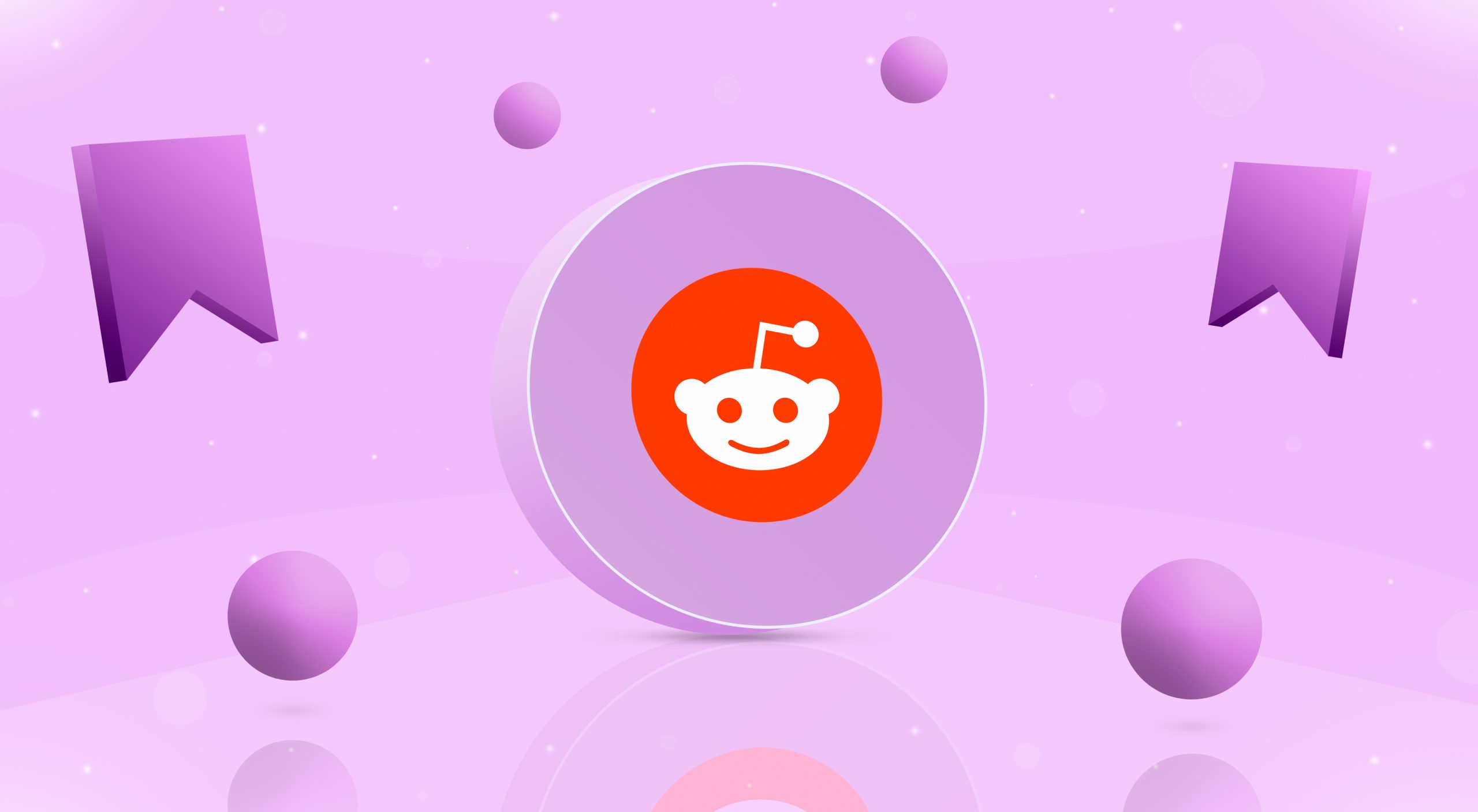 round-button-with-reddit-logo-balls-save-icon-around-3d | YTVIEWS.IN