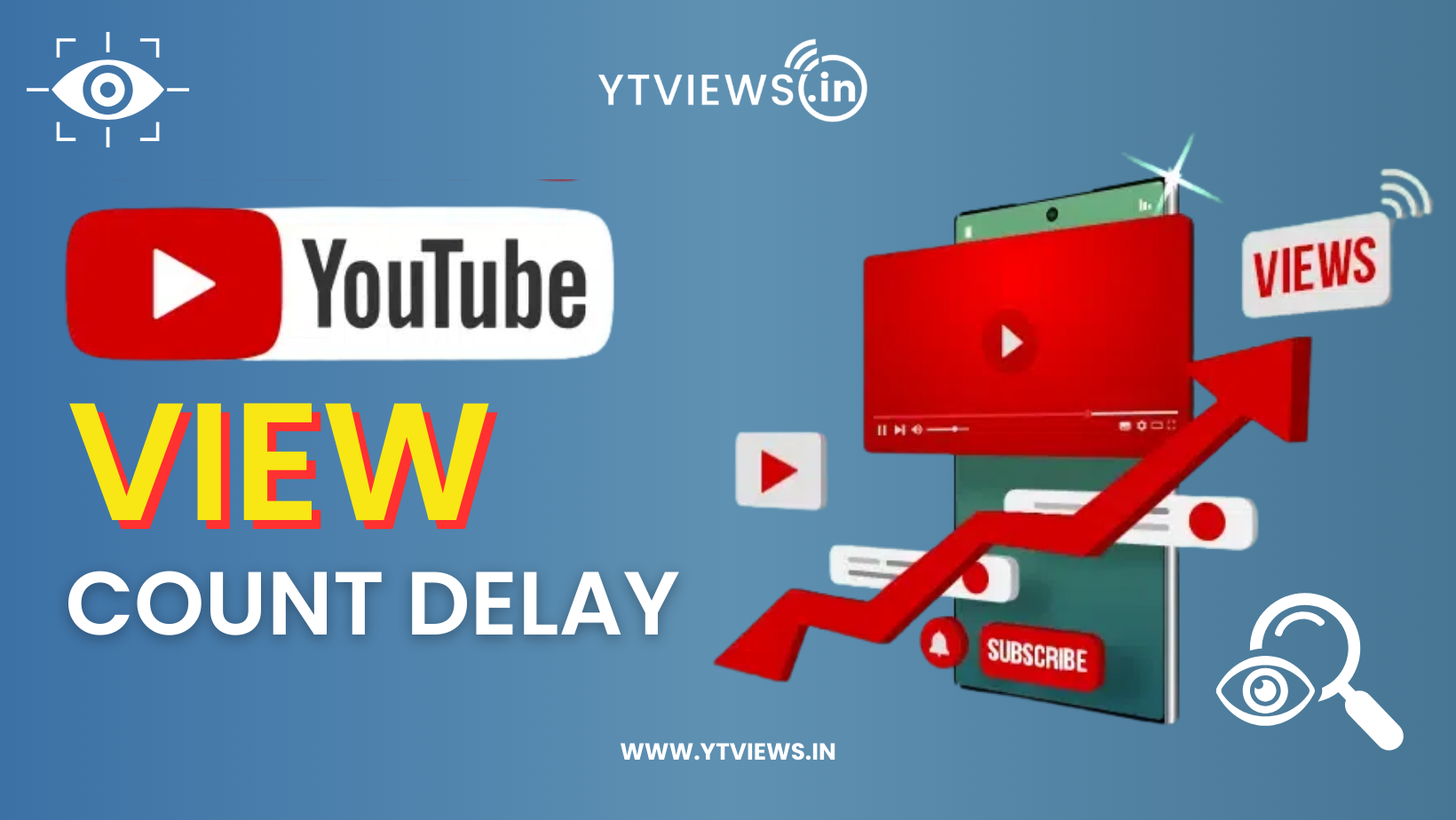 Why does YouTube's view take time to update on the frontend?